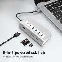 China P9 USB C Hub 9 in 1 Ports USB-C Docking Station and Easy Plug And Play Connectivity for sale
