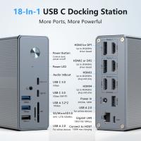 China 18 in 1 USB-C Docking Station High Resolution Up to 4K with Display Link Extend Mode for sale
