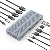China Subosen Manufacture 14 In 1 Type-c USB C 1G Inthernet 4K HDMI Desk Docking Station for sale