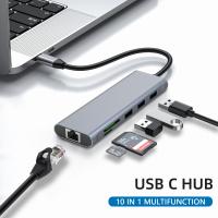China Type C Usb Multi Port Hub USB Type-C Adapter Featuring USB 3.0 Ports And RU6A-H2 for sale
