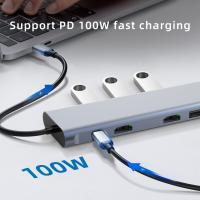 China Type C Usb Multi Port Hub USB Type-C Adapter Featuring USB 3.0 Ports And RU6A-H2 for sale