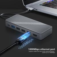 China USB-C Docking Station USB 3.0 1G Ethernet 4K HDMI for USB C Devices Compatibility for sale
