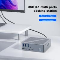 China Desktop USB-C Docking Station HDMI 4K Resolution Display Port USB C 3.1 For Laptop PC for sale