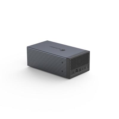 China 4 Bay Aircraft-grade Aluminum Alloy RAID HDD Enclosure with Hardware RAID 6 Modes and Dual 10Gbps Type-C DAS Storage Array for sale
