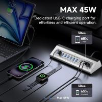 China 13-Port USB C Hub with 65W DC Power Adapter 10Gbps Data Transfer and 100W PD Charging for MacBook Laptop for sale