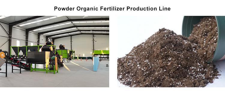 Powdered organic fertilizer production line