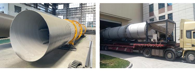 Customized stainless steel rotary dryer delivery