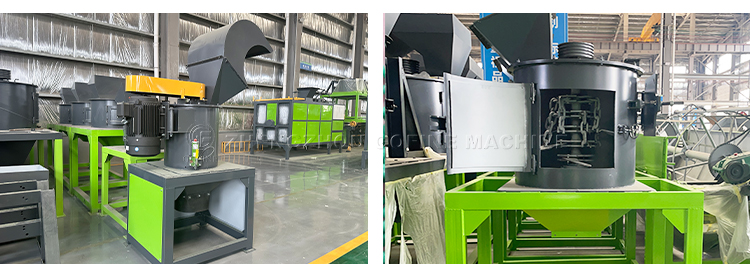 Vertical chain fertilizer crusher