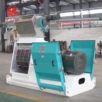 China 10 Ton Corn Hammer Mill Feed Grinding Crusher with 40% Higher Efficiency and 90-110kW Power for sale