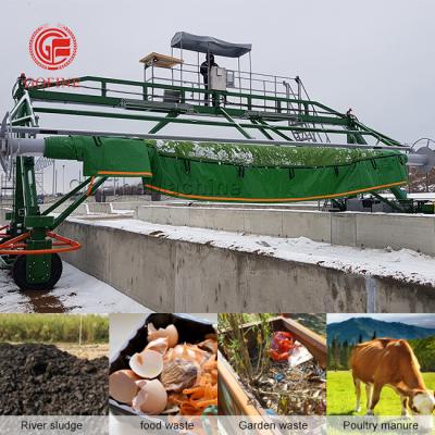 China 380V Bio Waste Chicken Manure Fermentation Organic Fertilizer Compost Turner with Nano-Membrane Covering for sale