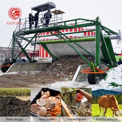China Food Waste Organic Fertilizer Production Line Composting Recycling Cover Machine CE for sale