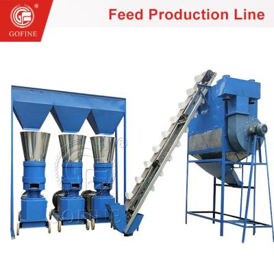 China Automatic Animal Feed Production Line 5-15 ton/h Capacity with 55kW Motor for Poultry Pellet Processing for sale