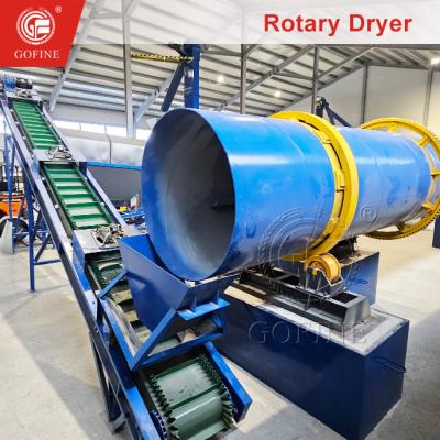 China Professional Stainless Steel Rotary Drum Dryer 1-2T/H Capacity 7.5kW for Fertilizer Production Line for sale