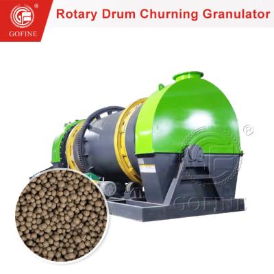 China Gofine Rotary Drum Churning Fertilizer Granulator Machine 1-20 t/h Capacity with 90% Granulating Rate for sale