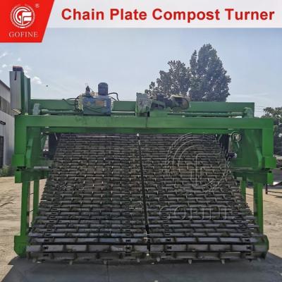 China Organic Waste Chain Plate Compost Turner 2.5-3m Windrow Width Fertilizer Composting Machine for sale