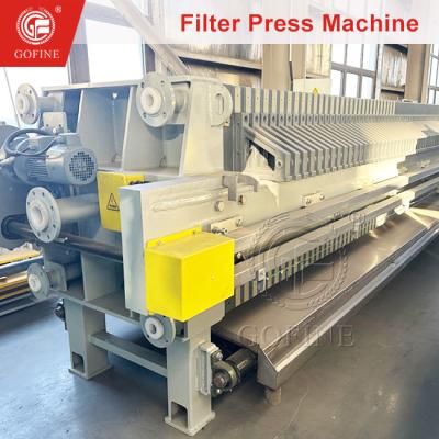 China Gofine GF100 Automatic Plate and Frame Filter Press | 0.5-1.5 MPa Filtration Pressure | 98% Moisture Content Handling for sale