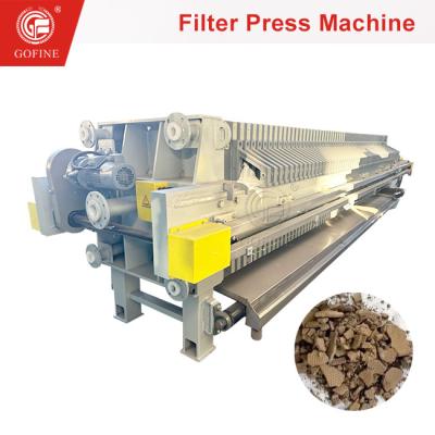 China Fully Automatic Filter Press GF100 for Wastewater Treatment - 30mm Cake Thickness, 1.5-3kW Power Range for sale