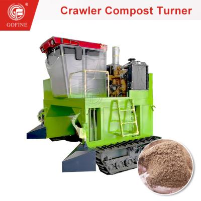 China Crawler Compost Turner Mobile Organic Fertilizer Machine 2.5-3m Windrow Width for sale
