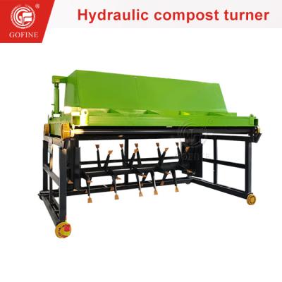 China Hydraulic Lift Compost Mixer 360° Turning for Organic Fertilizer Production for sale
