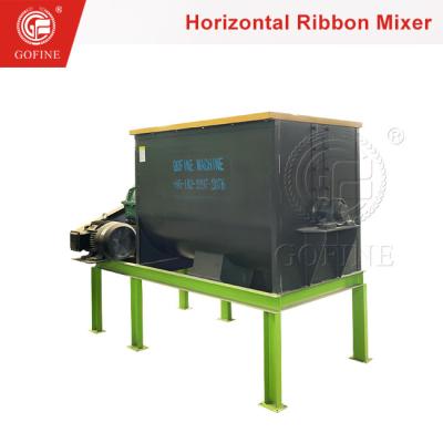 China Gofine 2-8 T/H Horizontal Ribbon Blender for Organic Compound Fertilizer Production 380V for sale