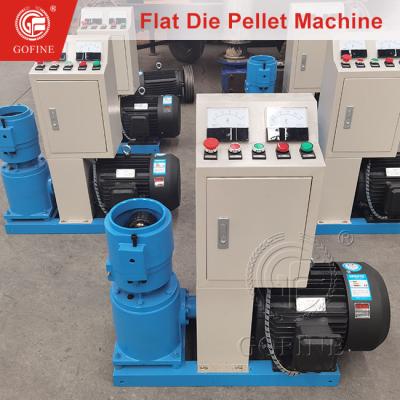 China Flat Die Pellet Mill 45kw 1-2t/h Dry Extrusion Granulator for Fertilizer Feed Biomass for sale