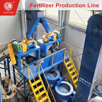 China Inorganic Fertilizer Pelletizer Machine 3-5 T/H Dry Granulation Double Roller Extrusion for sale