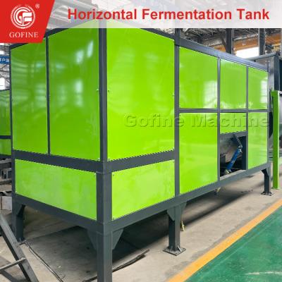 China Horizontal Organic Fertilizer Fermentor 15m³ 7-Day Fermentation Cycle High Moisture Waste Treatment for sale