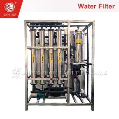 China Gofine GFRO-250 Automatic Backwash Industrial RO Water Filter System - 1 Ton/Hour Capacity, 0.0001μm Filtration for sale