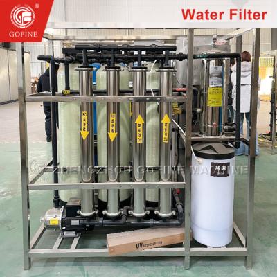 China Gofine GFRO-250 Industrial RO Water Purifier - 1 Ton Capacity, 0.0001μm Filtration, 304 Stainless Steel for sale