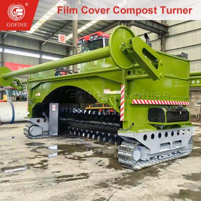 China Crawler Compost Turner with Film Covering System for Organic Fertilizer Production 4-2 for sale