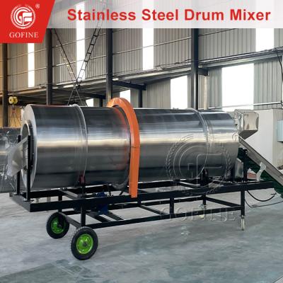 China Rotary Drum Mixing Machine CE Certified Stainless Steel 1 3 Volume Capacity for sale