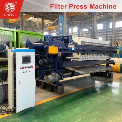 China Gofine GFRO-250 Plate and Frame Filter Press Machine 0.55KW Motor 0.15T/h Sludge Dewatering Equipment for sale