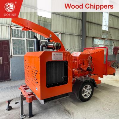 China Electric Start Portable Wood Chipper Shredder 1-8 t/h Capacity Biomass Crusher for sale