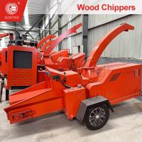 China Electric Start Portable Wood Chipper Shredder 1-8 t/h Capacity Biomass Crusher for sale