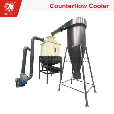 China Organic Fertilizer Counter Flow Pellet Cooler 1000-5000kg/h Capacity Efficient Cooling for sale