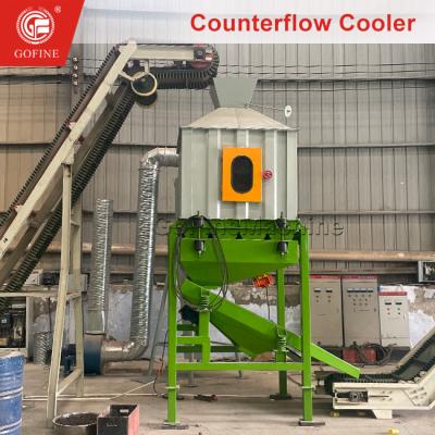 China Automatic Counterflow Pellet Cooling System 1000-5000kg/h Stainless Steel Cooler for sale