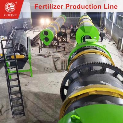 China Rotary Drum Stirring Fertilizer Granulator Production Line 3-8 t/h Dual-Mode Granulation for sale