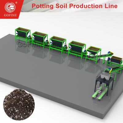 China Coconut Coir Potting Soil Mix Growing Media Production Line 500kg/h for sale