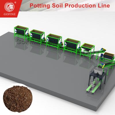 China Organic Coconut Coir Crusher Machine Potting Mix Production Line 5-10 TPH for sale