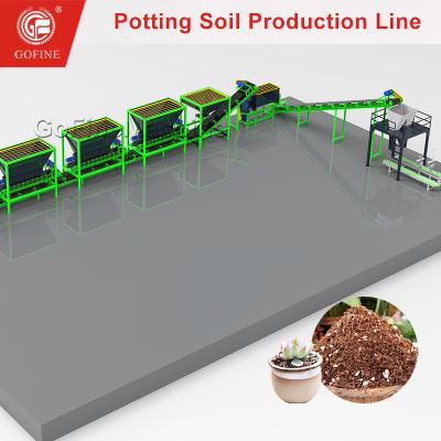 China Automated Potting Soil Production Line 5-20 TPH Soil Mixing Equipment for sale