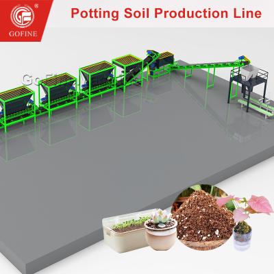 China Automated Potting Soil Production Line 5-20 TPH for Uniform Growing Media Mixing for sale