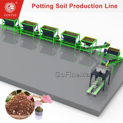 China Commercial Soil Mixer Potting Mix Blending Equipment 10-50 TPH Automatic Production Line for sale