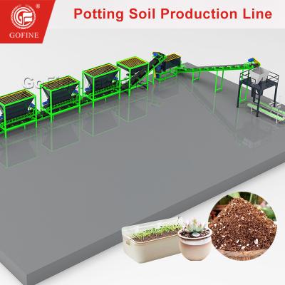 China Automated Potting Soil Production Line 5-15 t/h Substrate Mixing Equipment for sale