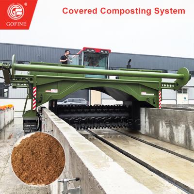 China Garden Waste Membrane-Covered Composting Machine for Soil Improvement for sale