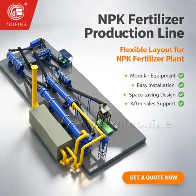 China 10 T/H Auto Batching NPK Rotary Drum Fertilizer Plant Line for sale