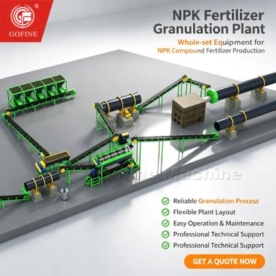 China NPK Compound Fertilizer Rotary Drum Pelletizing Line 5 T/H for sale