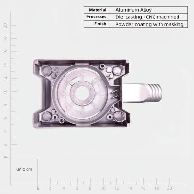 China Silver Die Casting Housing Powder Coating Surface For Electronic Products for sale