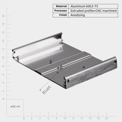 China Lightweight Durability Cnc Milled Aluminum Parts Front Panel For Electronics for sale