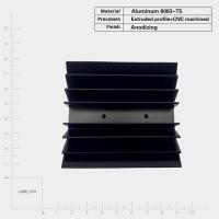China 6000 Series Grade Aluminum Extrusion Heat Sink , Black Anodizing Aluminum Radiator for sale