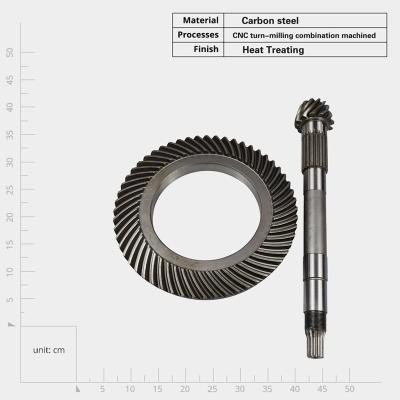 China CNC Custom Spiral Bevel Gear Set Stainless Steel Carbon Steel Material for Hydraulic System for sale